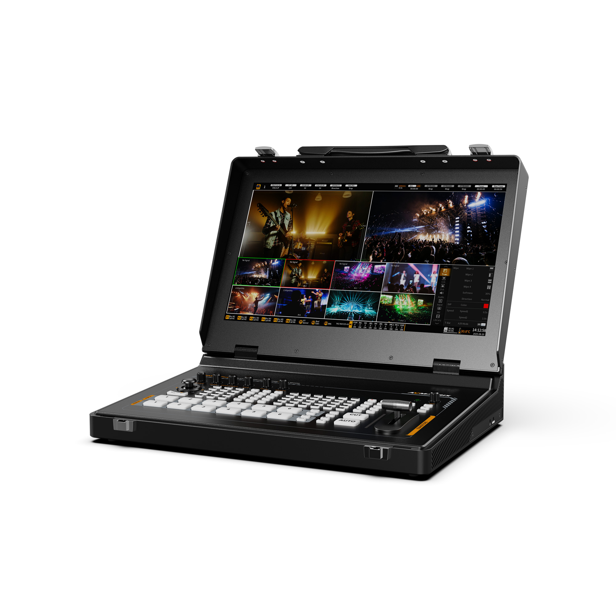 AVMatrix SHARK S6 PLUS -17.3″ 6CH SDI/ HDMI Portable Video Switcher ...